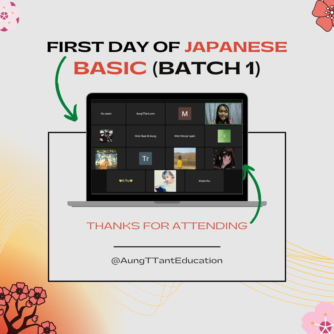 First Day of Japanese Basic (Batch 1) Class - Hype Think Education