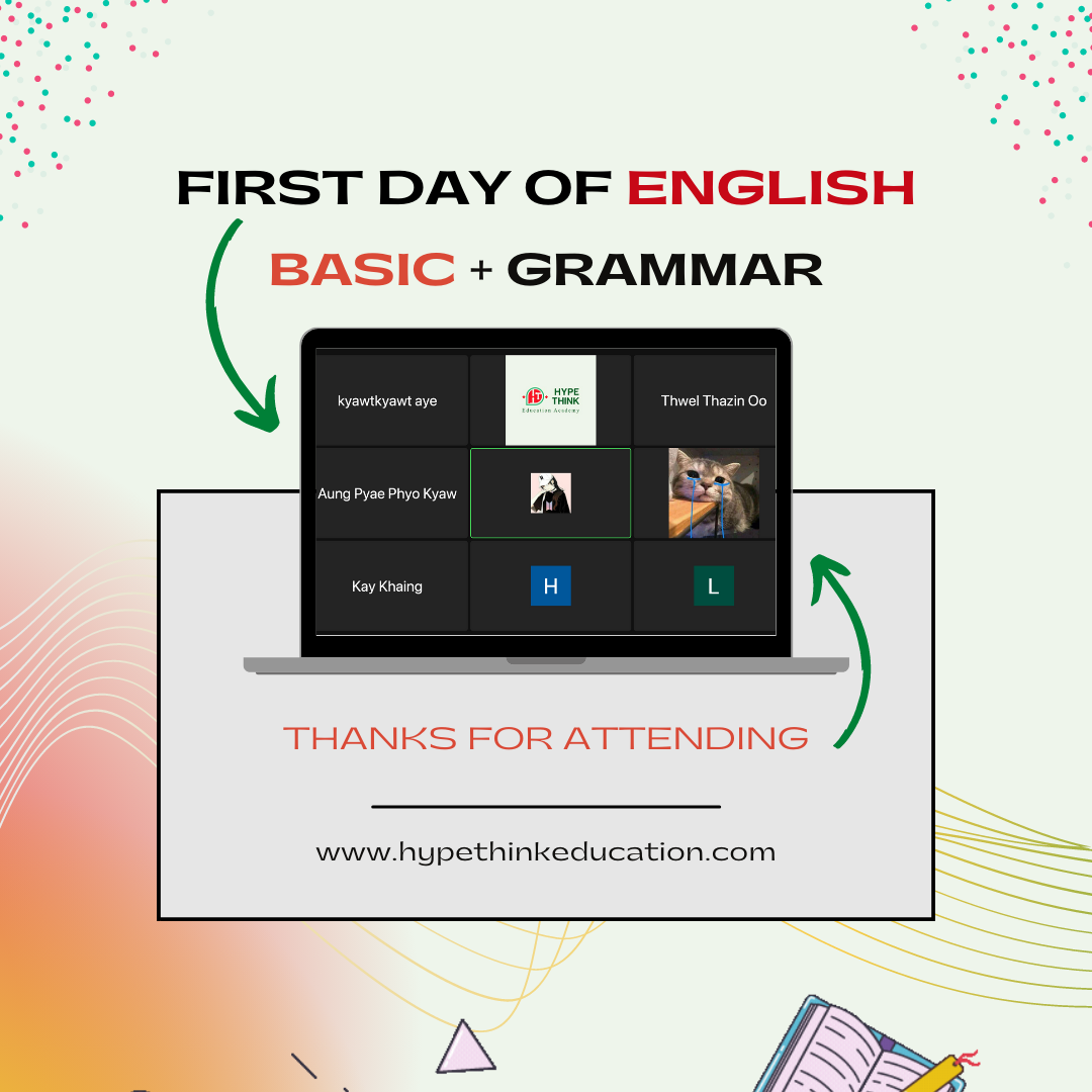 First Day of English Speaking Basic - Hype Think Education