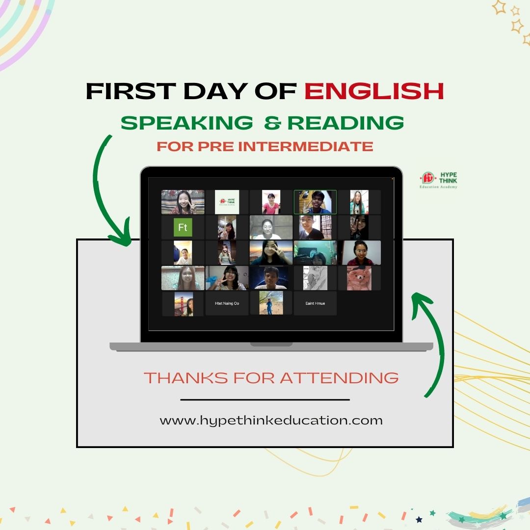 First Day of English Speaking and Reading for Pre-Intermediate - Hype ...