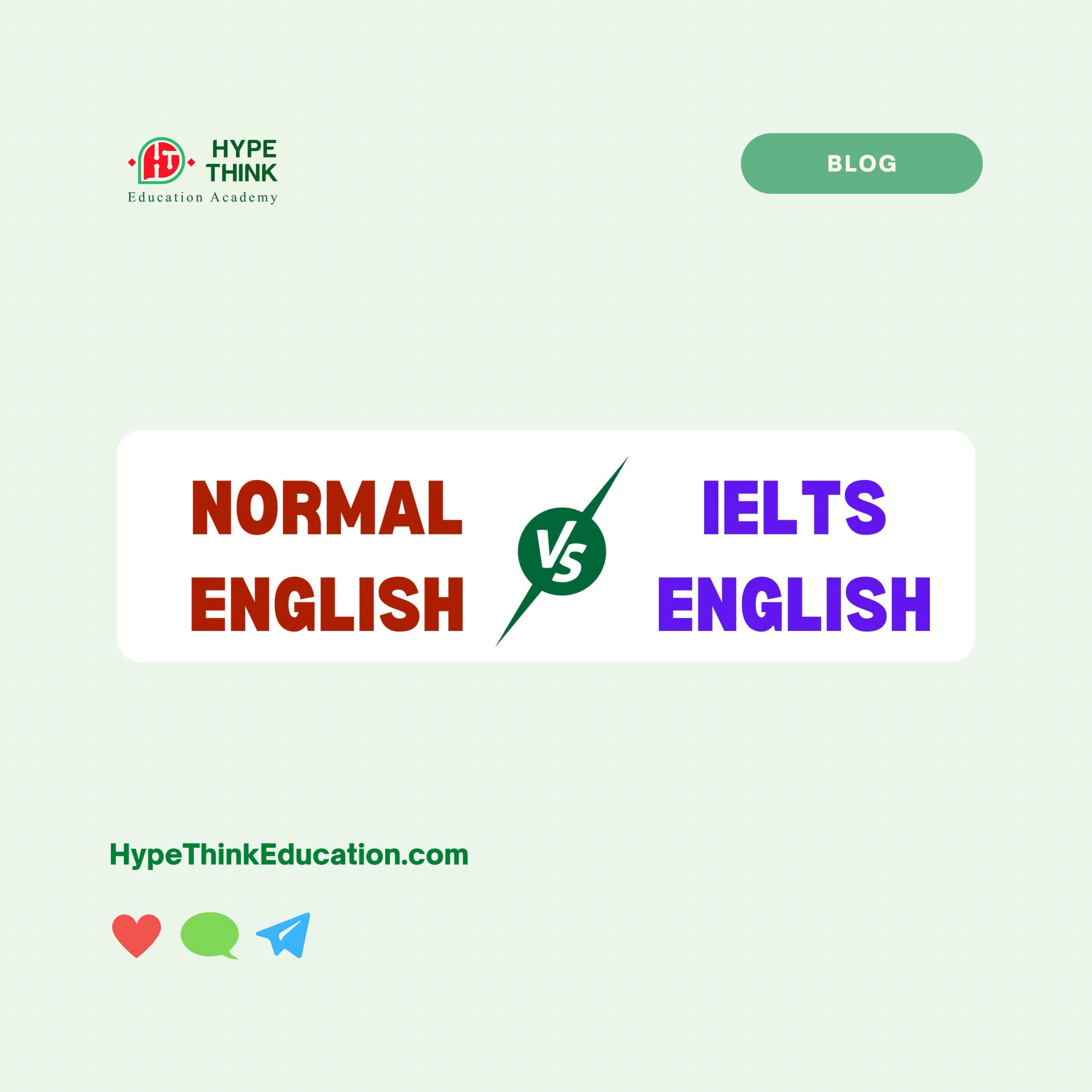 Normal English Vs IELTS English - Hype Think Education