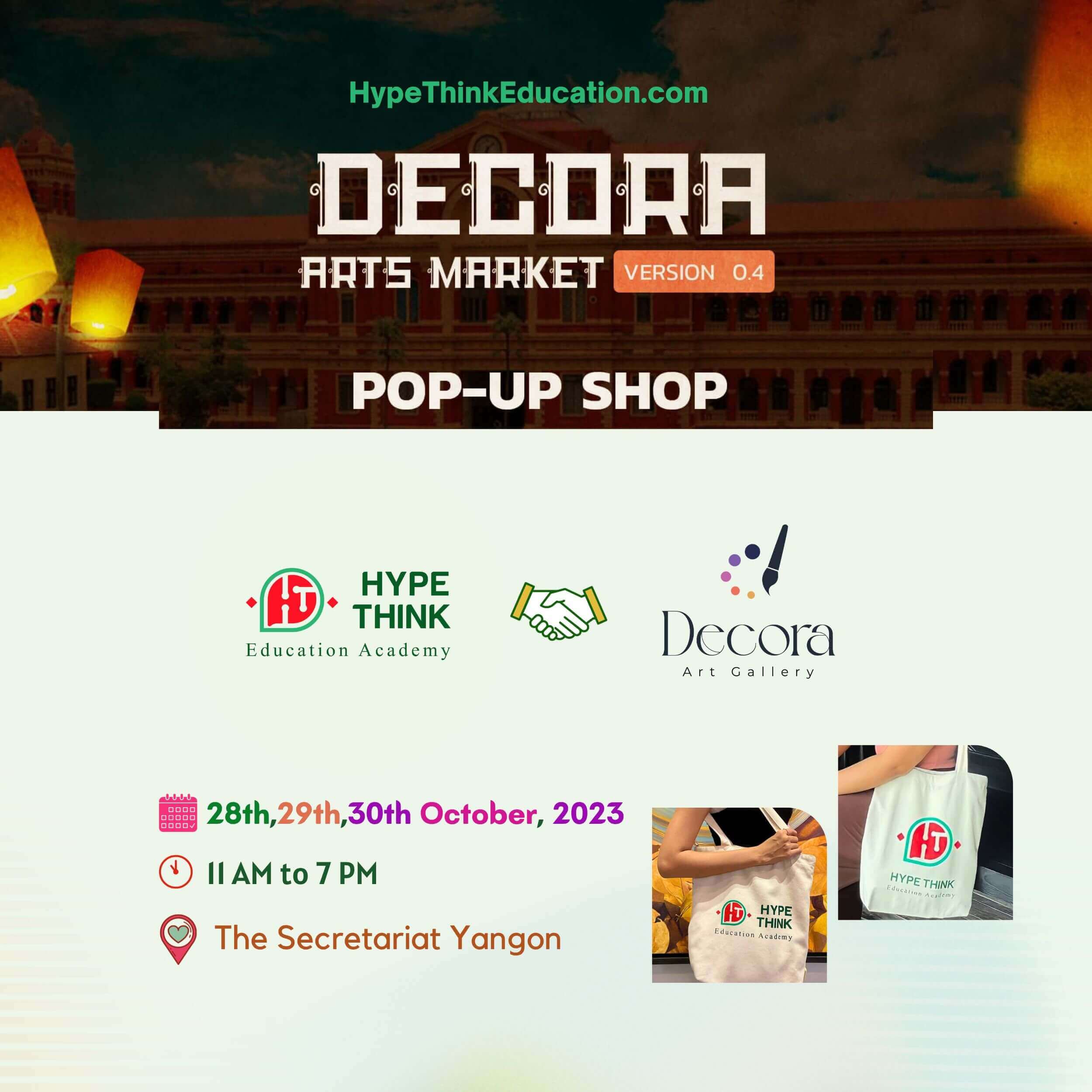 Decora Arts Market [ Version 0.4 ] Pop-up Shop - Hype Think Education