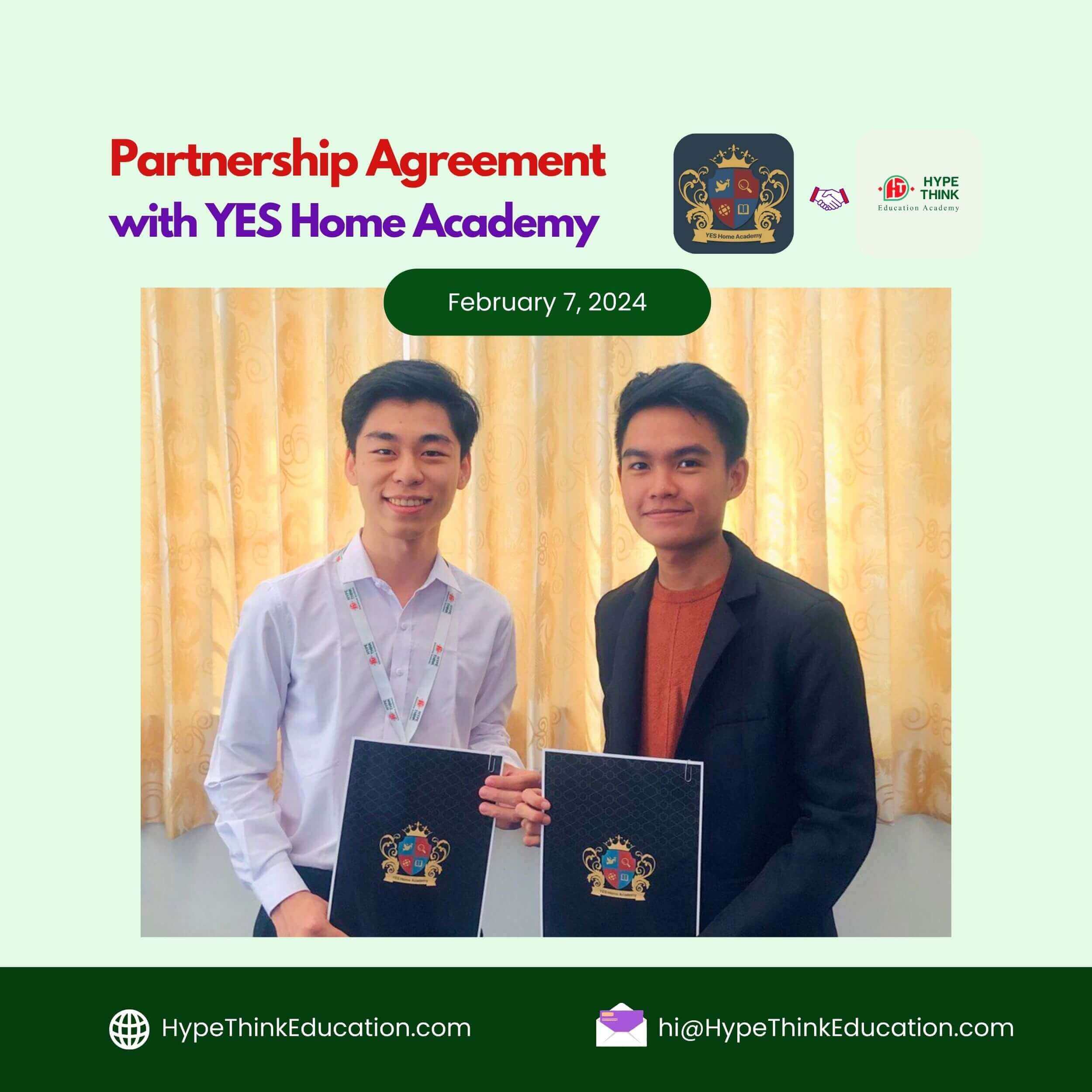 Partnership Agreement : YES Home Academy - Hype Think Education