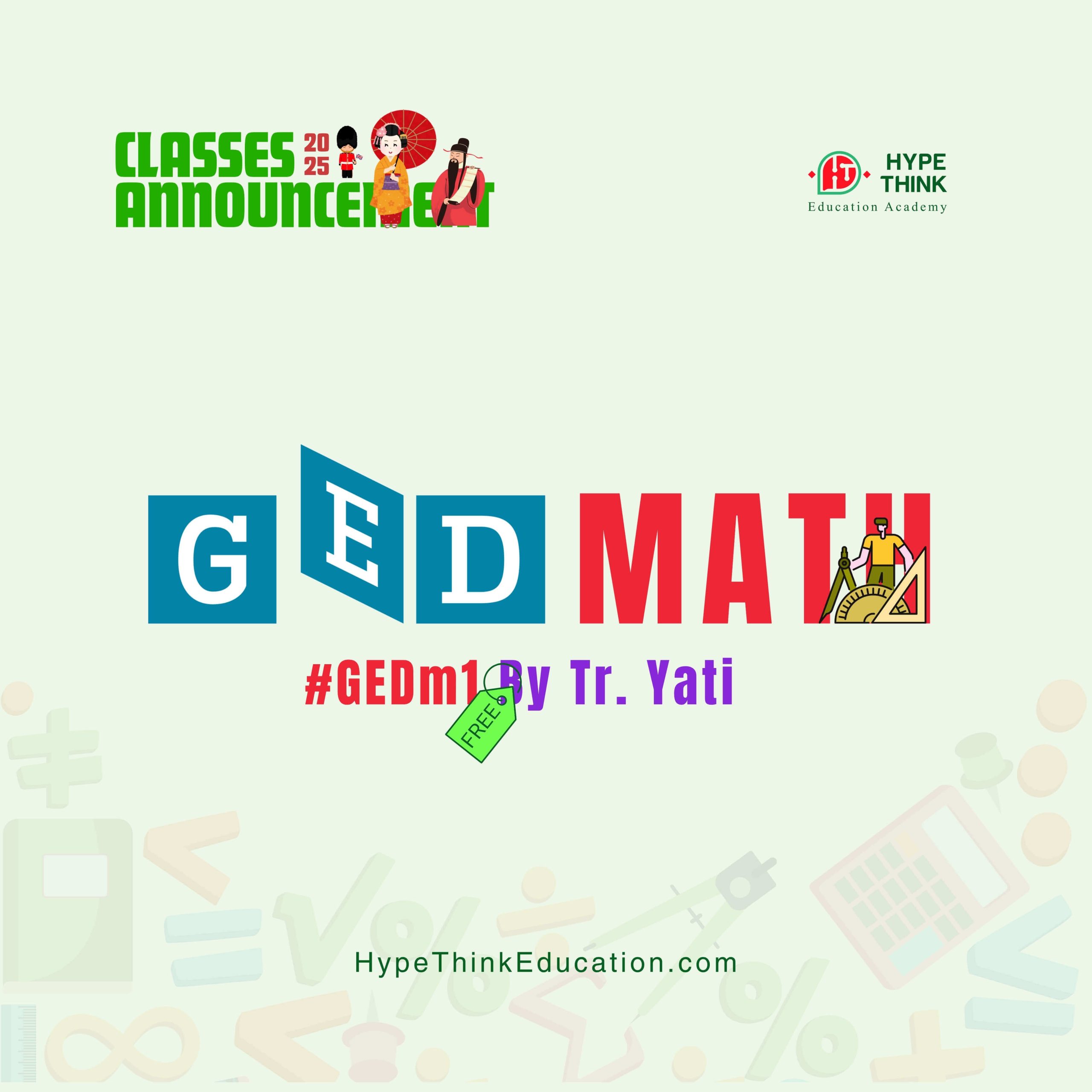 GED Math [ Batch 1] - Hype Think Education